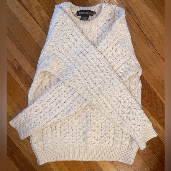 Inis Crafts | Sweaters | Irish Cableknit Sweater 0 Merino Wool Nwot M ...